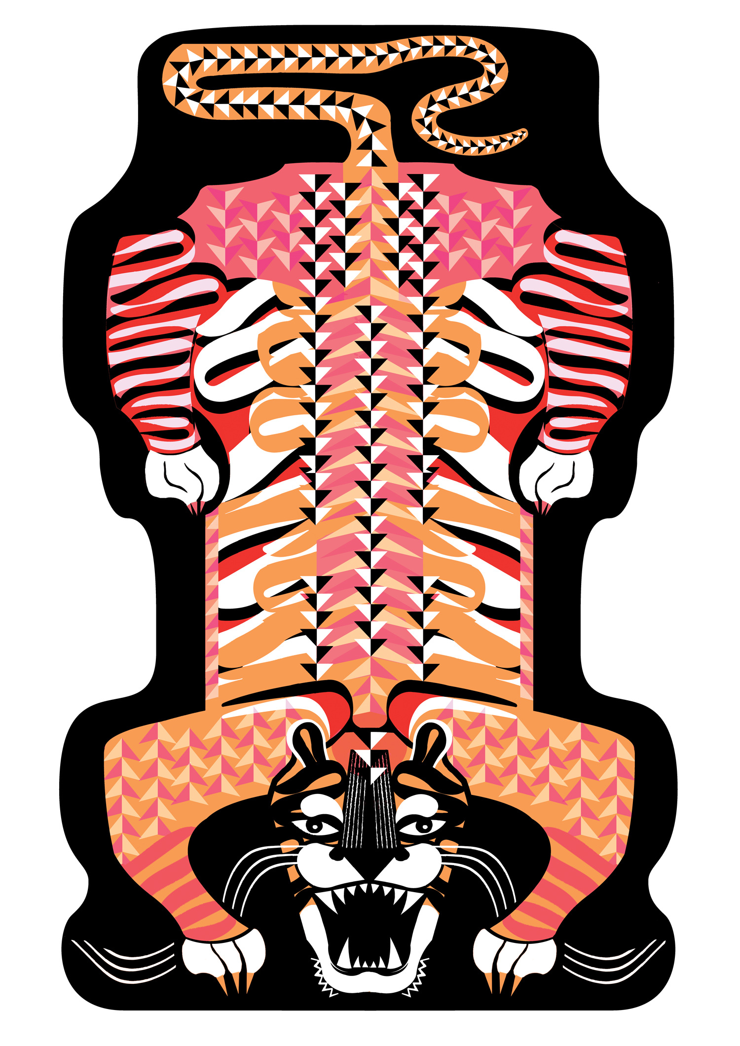 Tiger Rug - Lesley Barnes Illustration