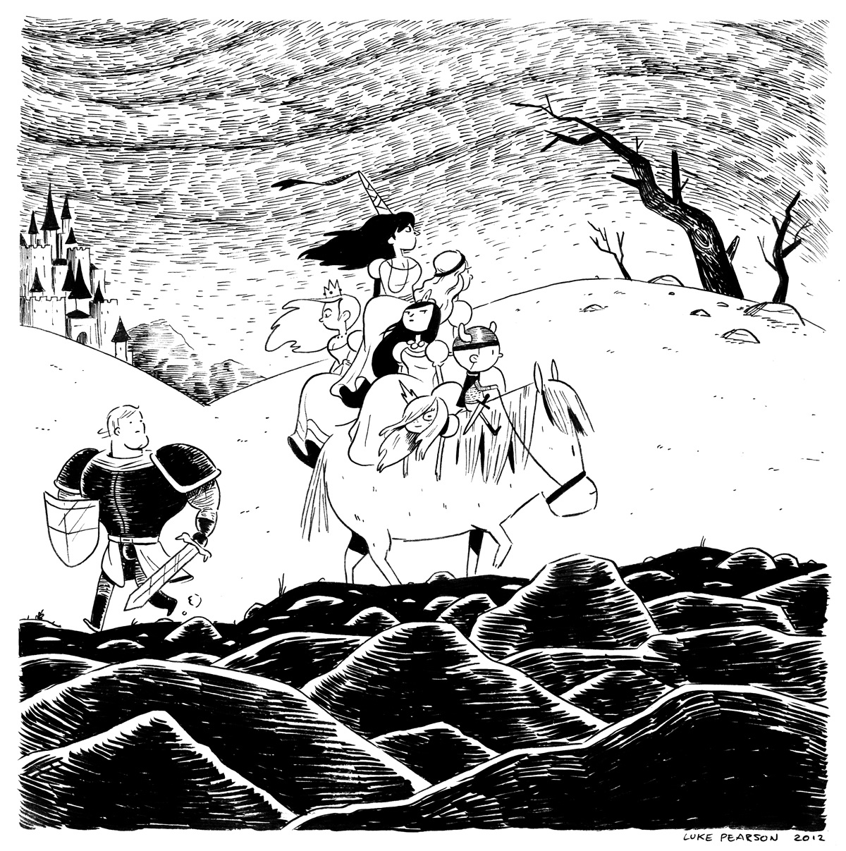 B&W Drawings - Luke Pearson - Illustration and Comics