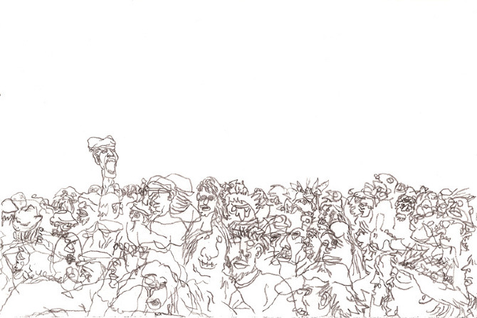 Crowds - Drawings & Things by Jess Worby