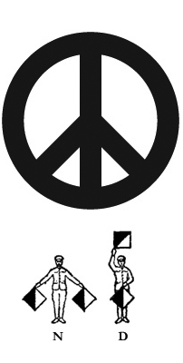 Campaign for Nuclear Disarmament symbol - circles