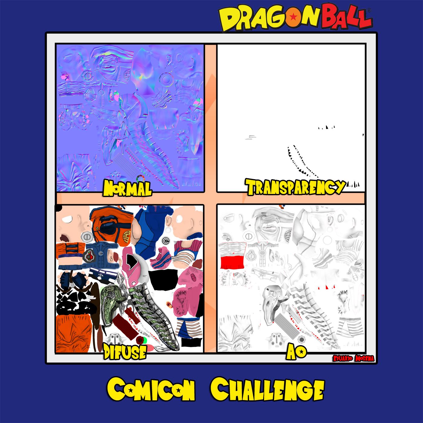 Low Poly Dragon Ball Redesign - Eduardo Mosena - Character Artist