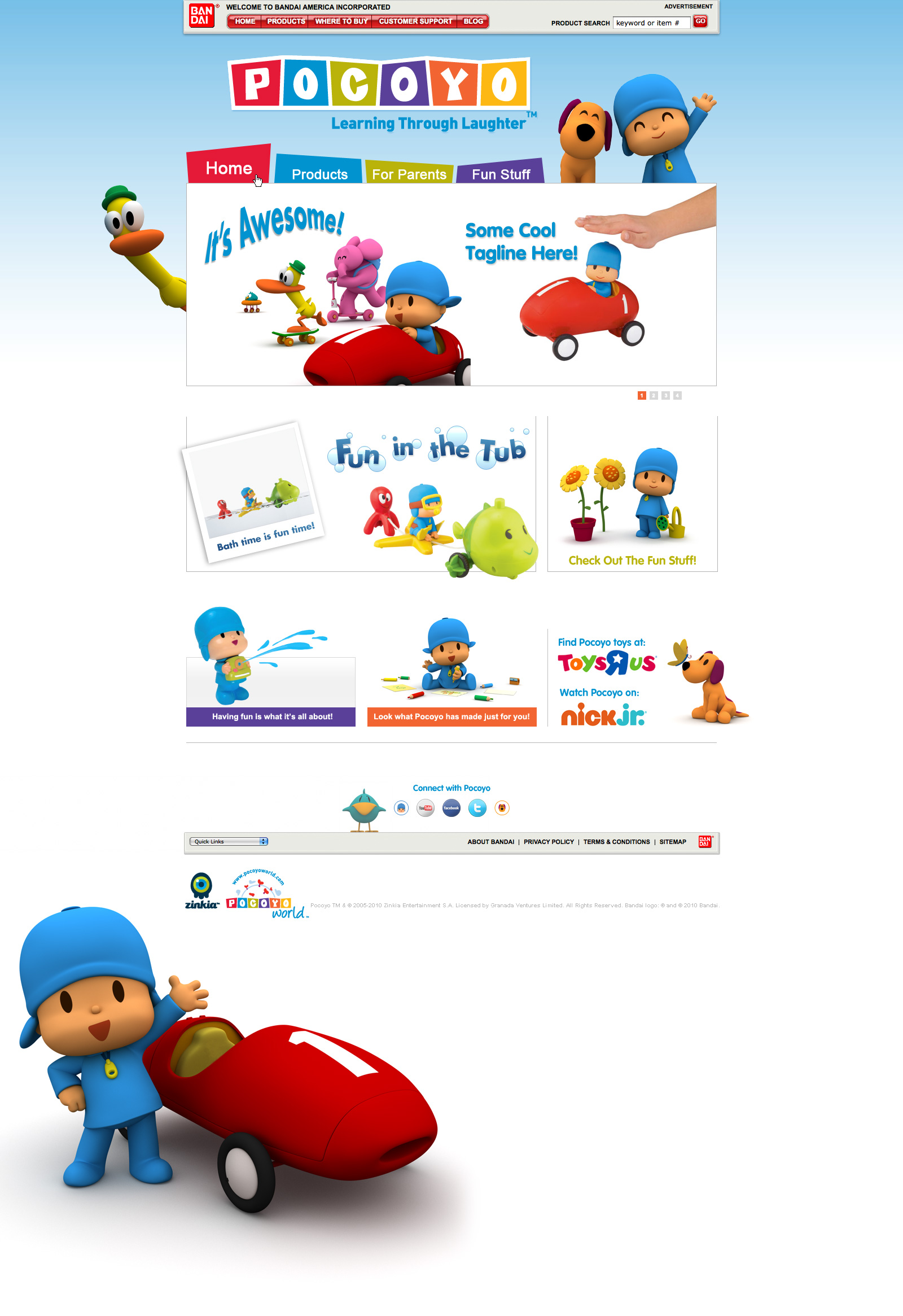 Pocoyo Website Design - hola mundo