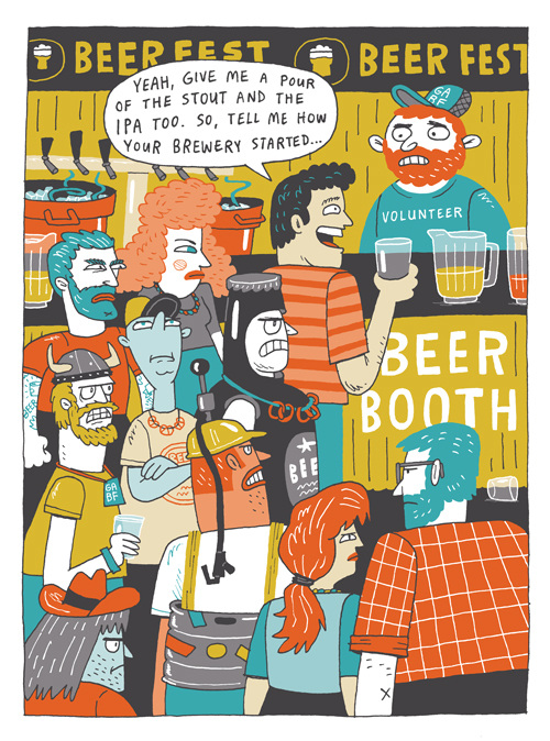 beer geek handbook - greg kletsel illustration