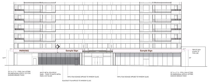 Exterior Tenant Signage - Amy Applegate, Graphic Designer