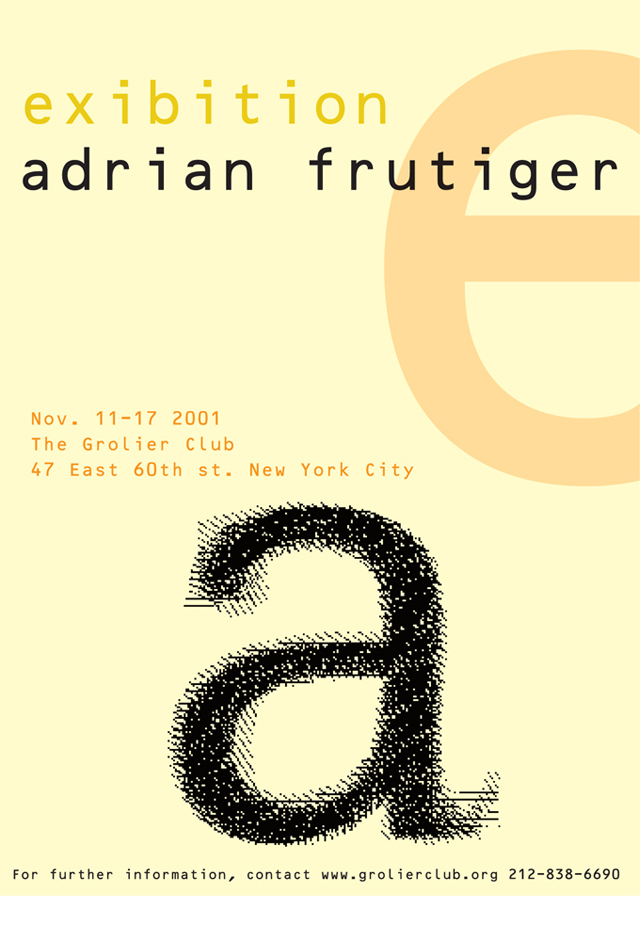 Adrian Frutiger Poster Adrian Frutiger: Master Of Typography 2025