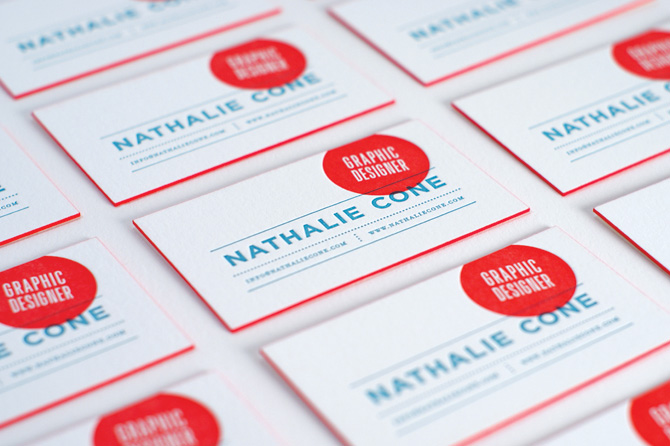 Self-promo Business Cards - Nathalie Cone / Graphic Designer ...