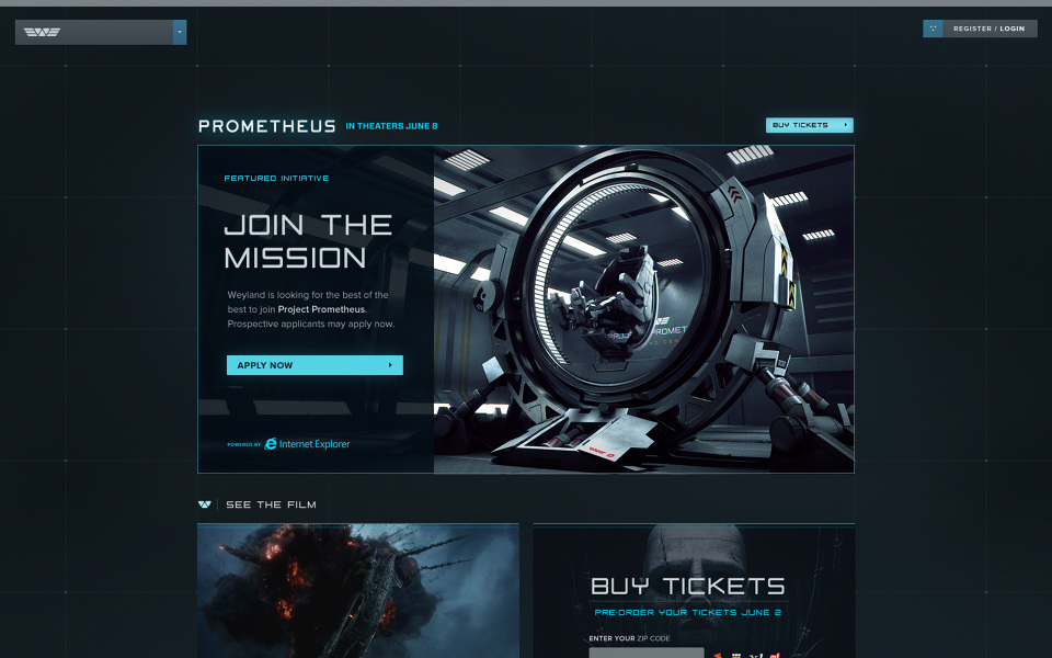Prometheus: Transmedia Campaign - Nicholas Boes | Interactive Art ...