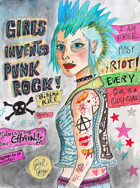 Girls Invented Punk Rock - Luna Elizabeth // Artist & Illustrator