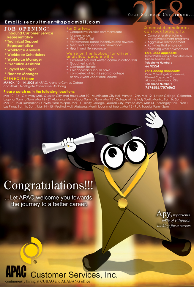 APAC Customer Services, Inc. - Sylvester Wong | Concept & Design