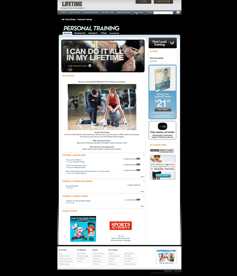 Life Time Fitness: myLT.com - Jenny Price