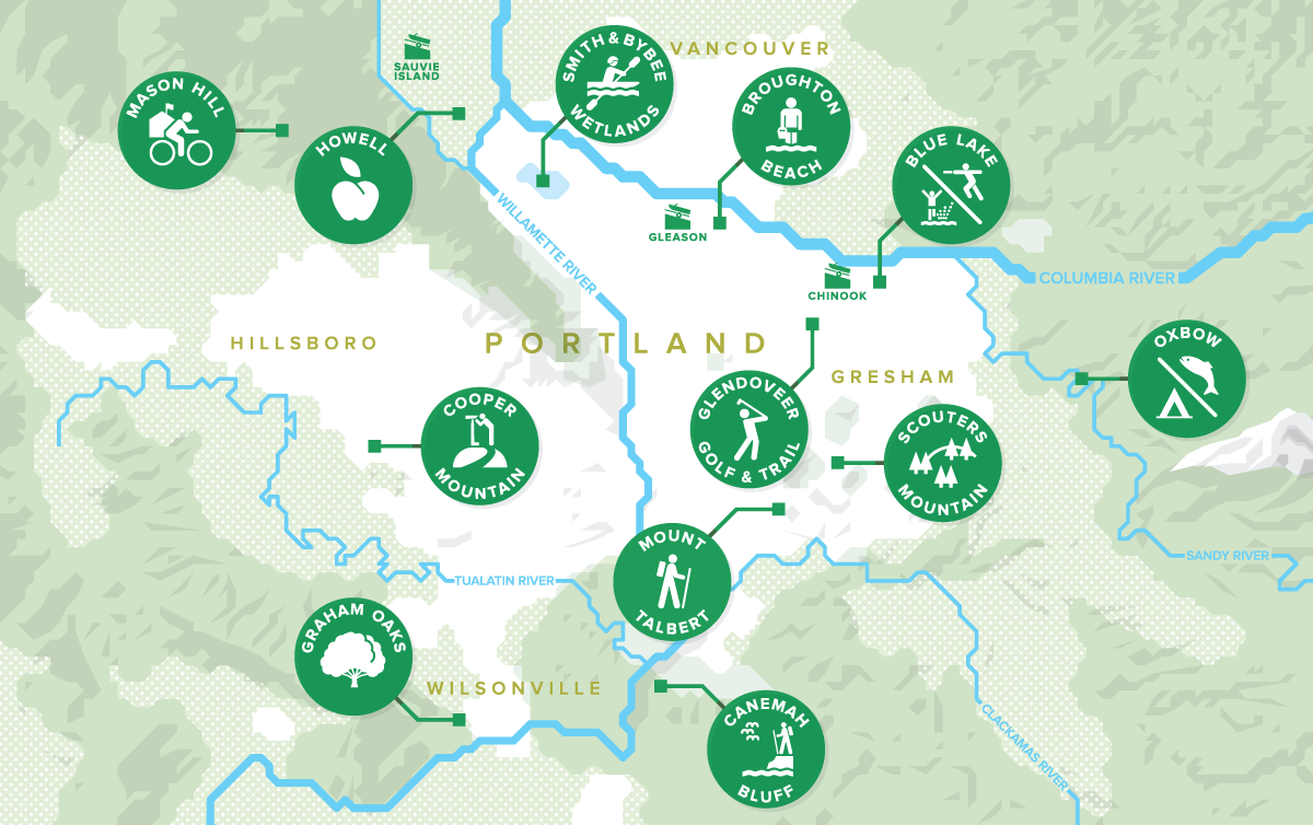 Portland Metro Parks Map - Paste in Place