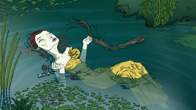 Ophelia dead in Prada - Álvaro de Almeida