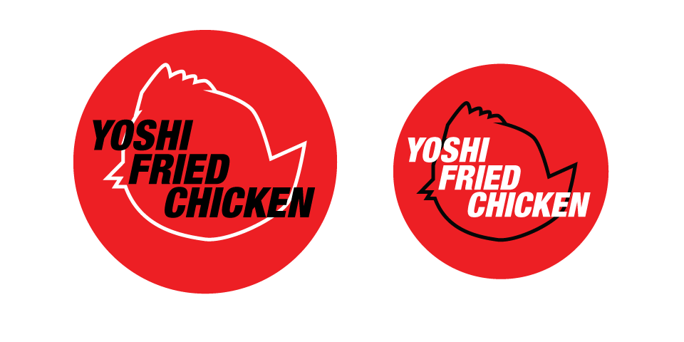 Yoshi Fried Chicken - Logo Design - hamburgerandfries
