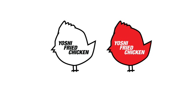 Yoshi Fried Chicken - Logo Design - hamburgerandfries