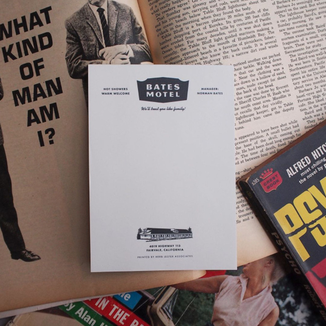 Fictional Hotel Notepads - Palindrome