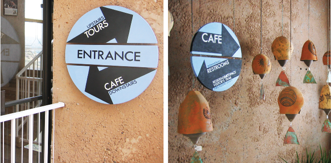 Arcosanti Signage - Design Work of Joan Lundell