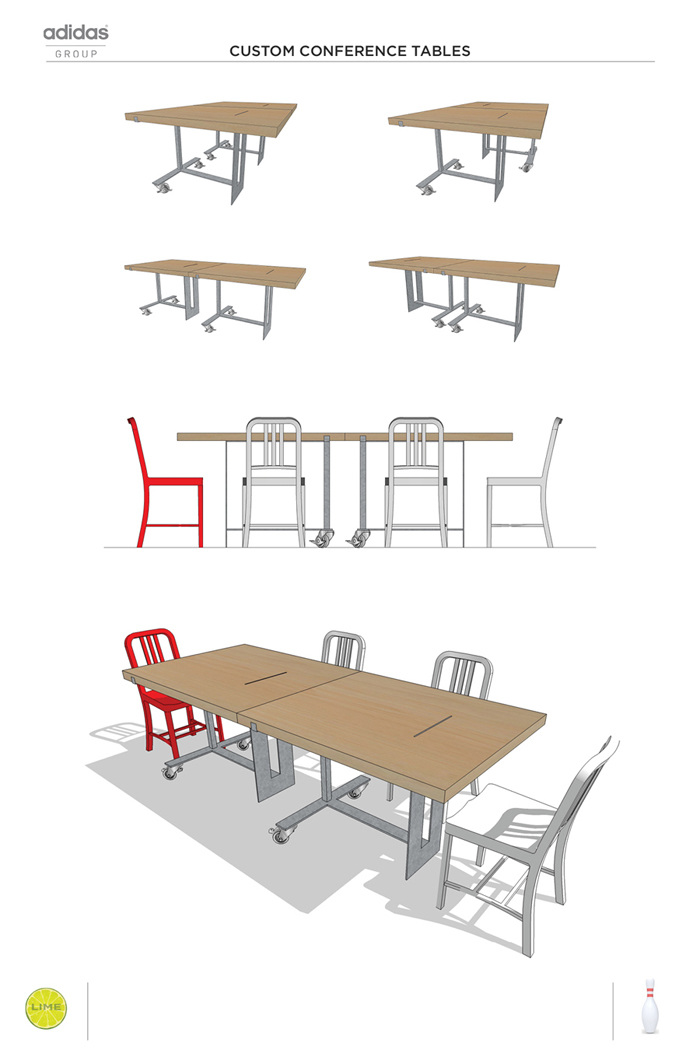 Adidas Conference Tables - Lime Design