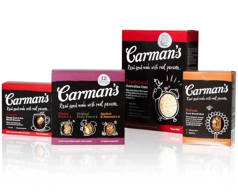 Carman's Fine Foods - Justine O'Brien - Graphic Design