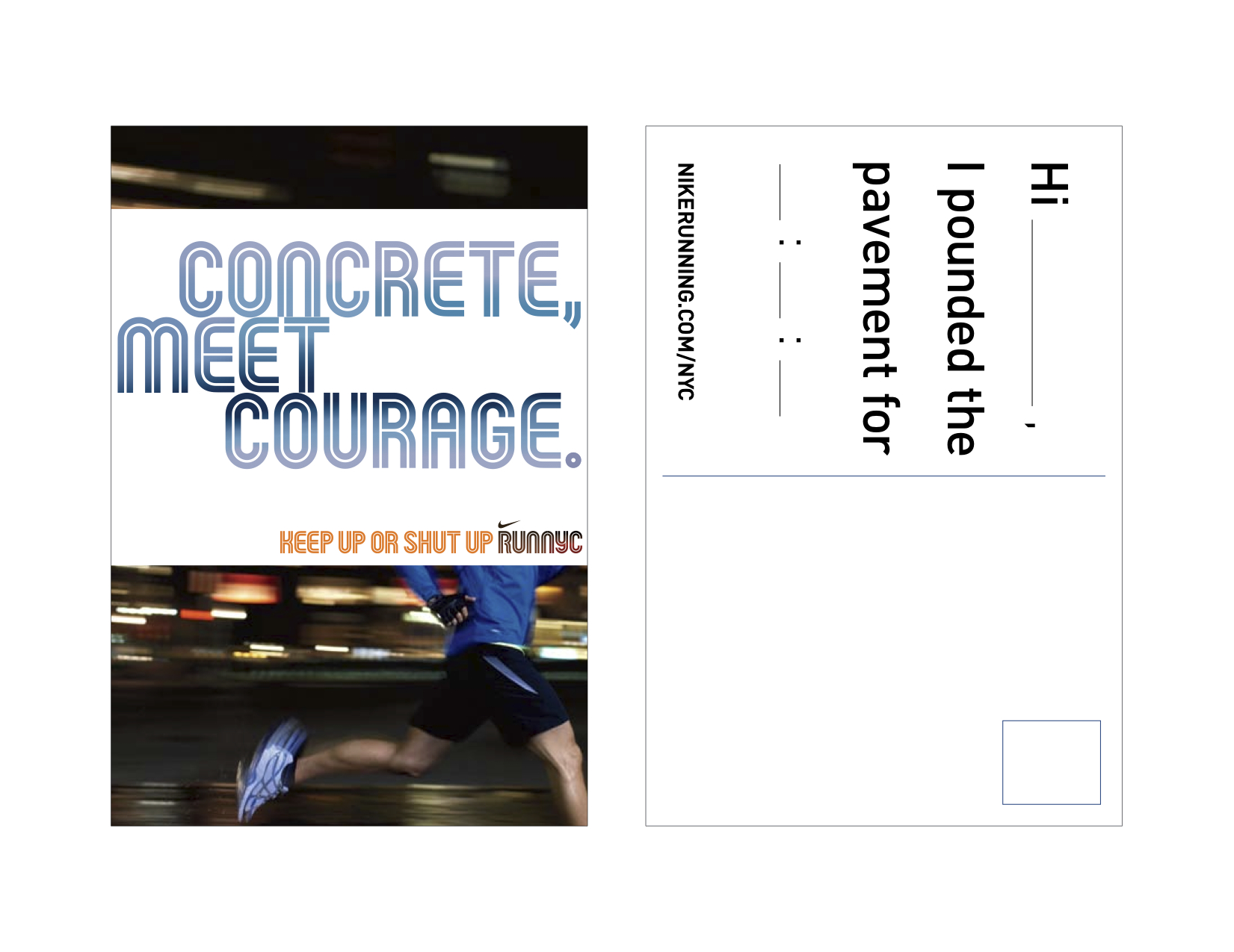 nike running – run nyc - eric steele. creative director. writer.