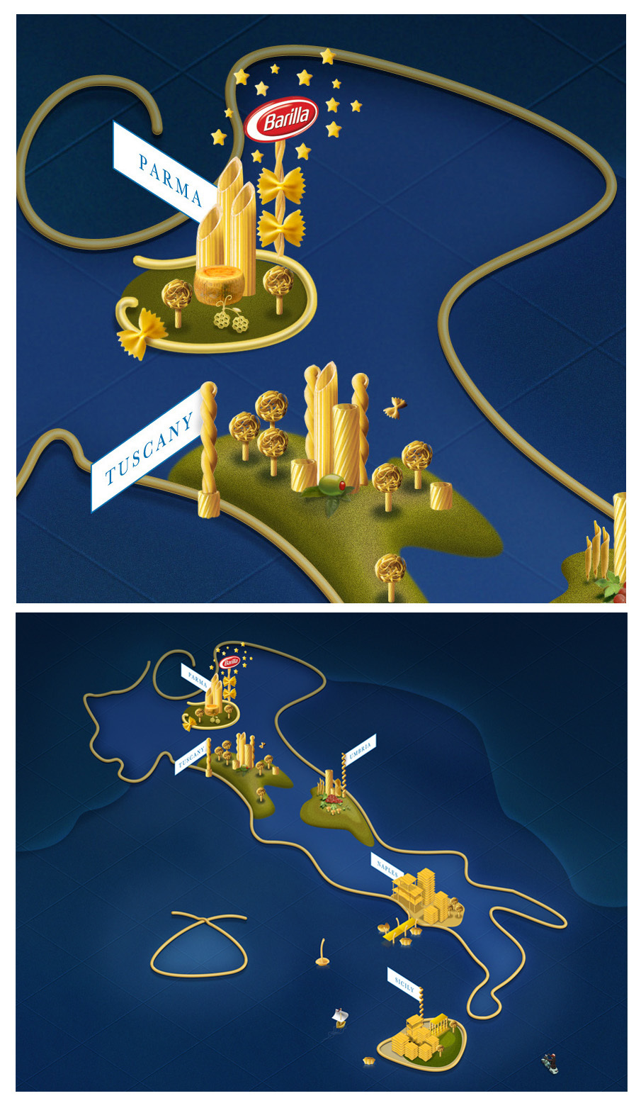 Pasta Map Illustration - www.maissito.com