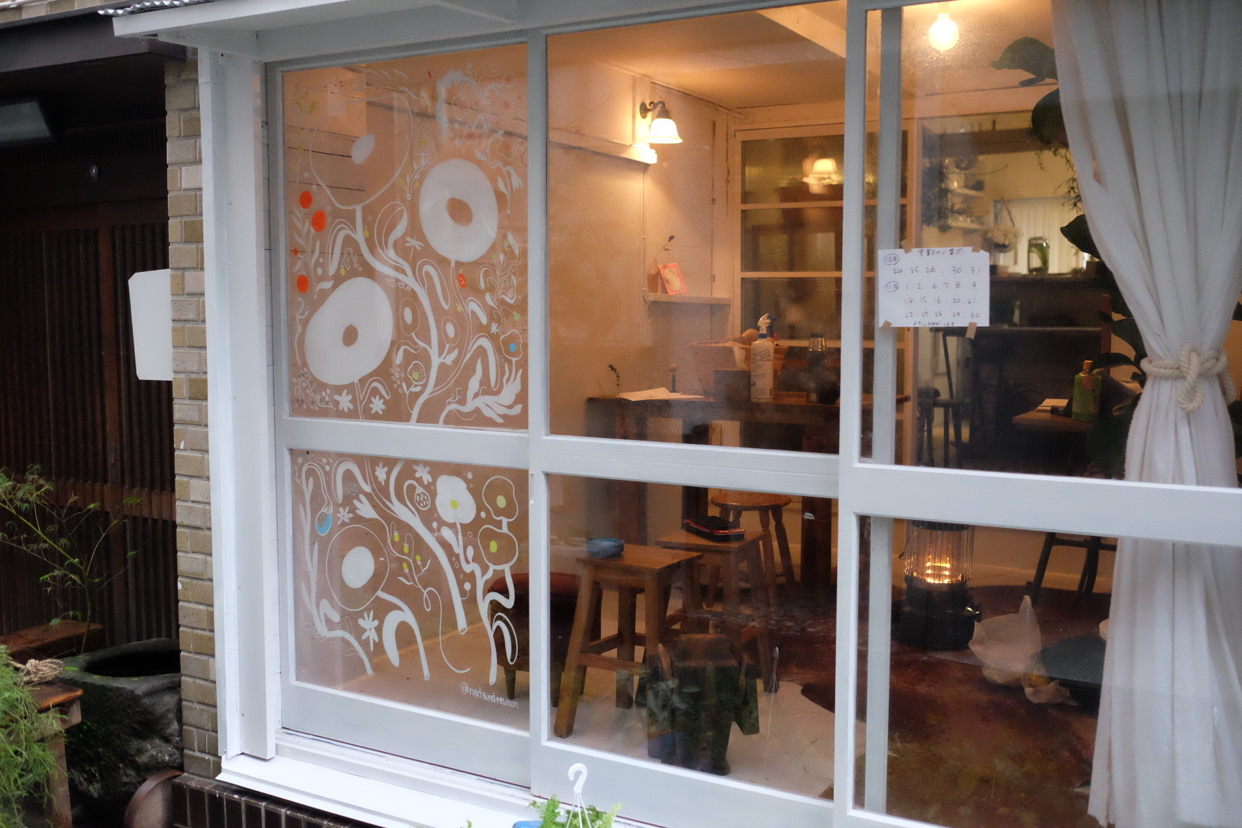 Terasaki Roji Cafe - Japan / Window Painting - Natalie Andrewson