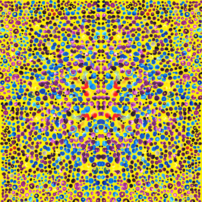 Colorful Ink Drops Textile Design - Melody Shi | Illustration and Design