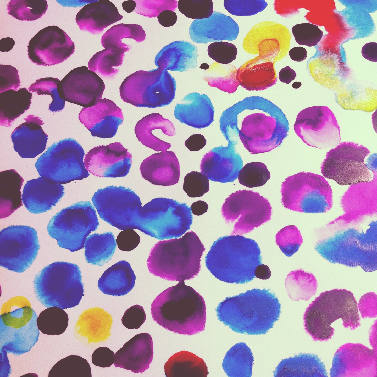 Colorful Ink Drops Textile Design - Melody Shi | Illustration and Design