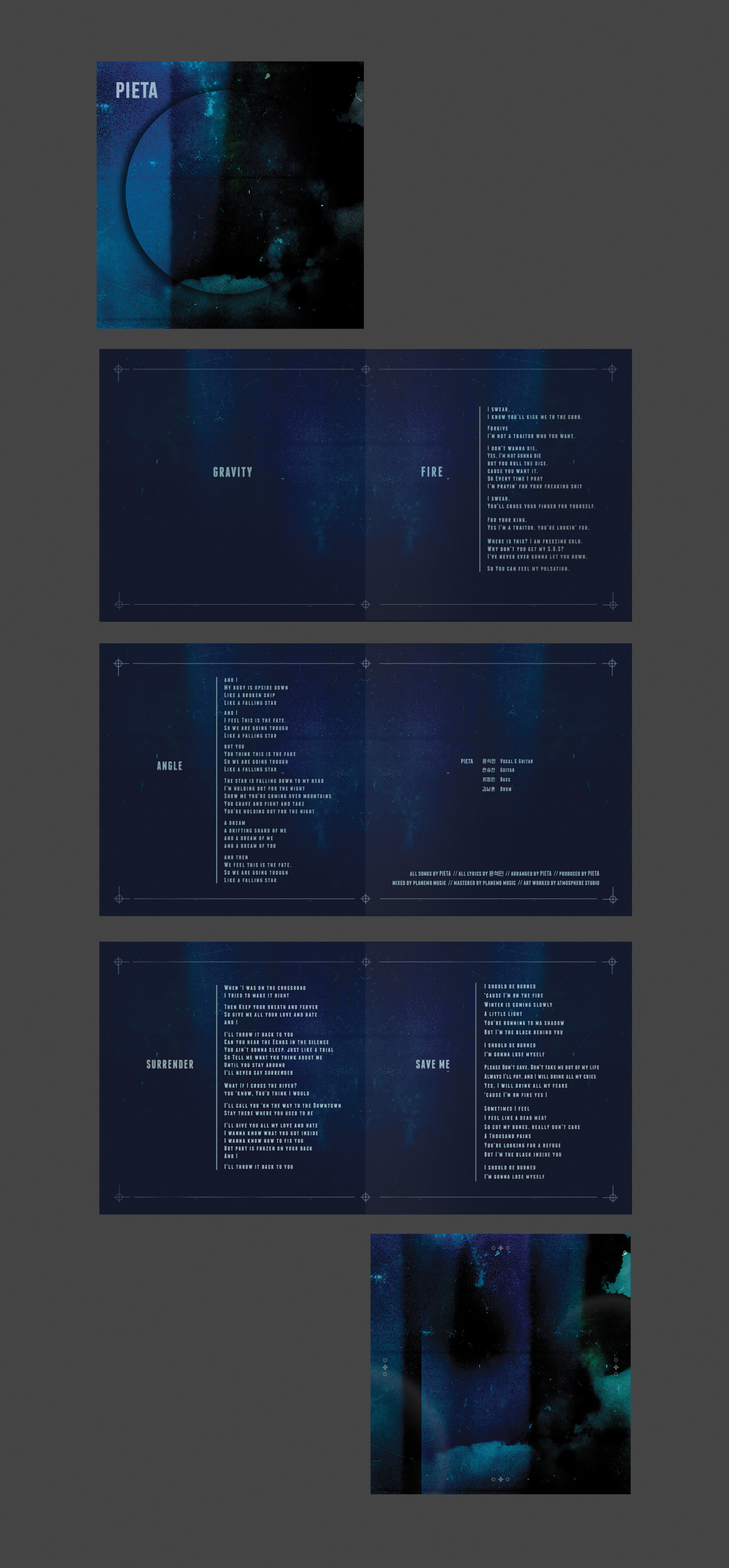 PIETA album cover design - atmosphere