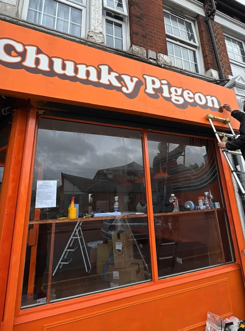 The Chunky Pigeon - Wimbledon - Morley Signs