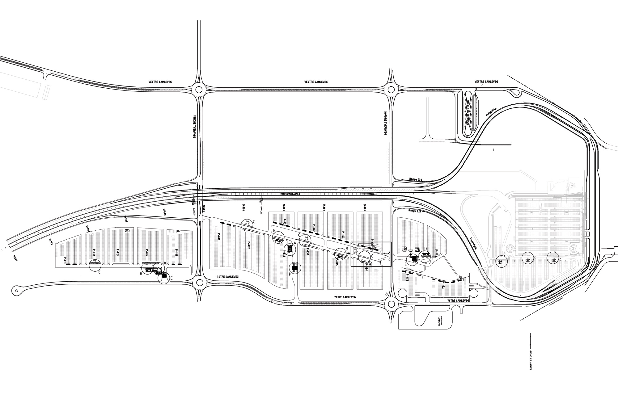 Parking lot structures - Oslo Airport - Jensen & Skodvin