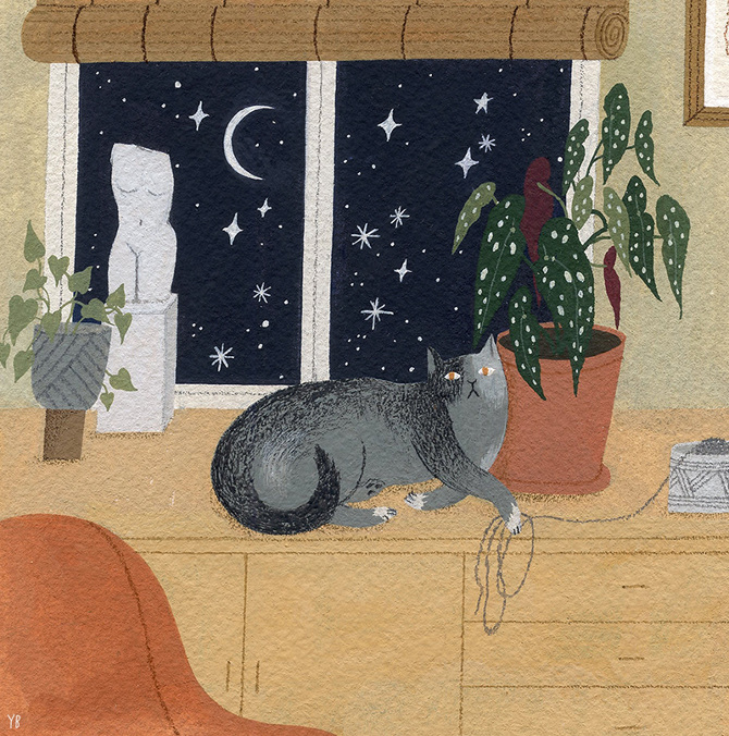 still lifes with cats - yelena bryksenkova