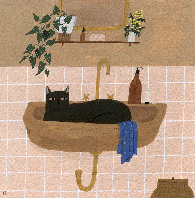 still lifes with cats - yelena bryksenkova
