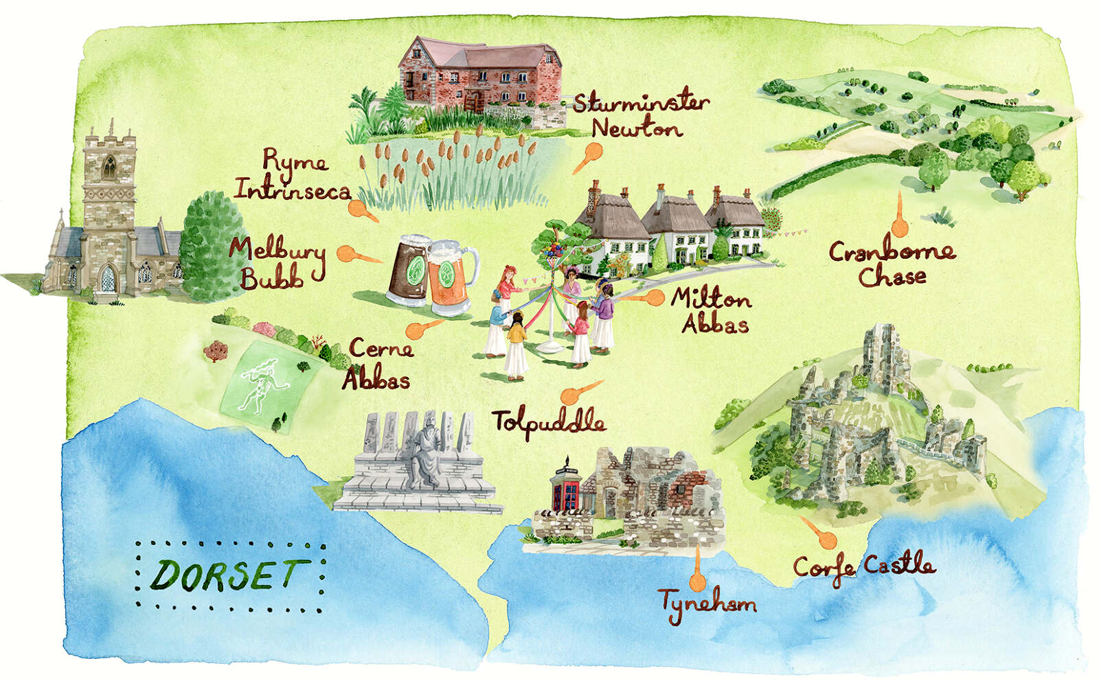Britain Magazine Maps - Laura Hallett Art and Illustration