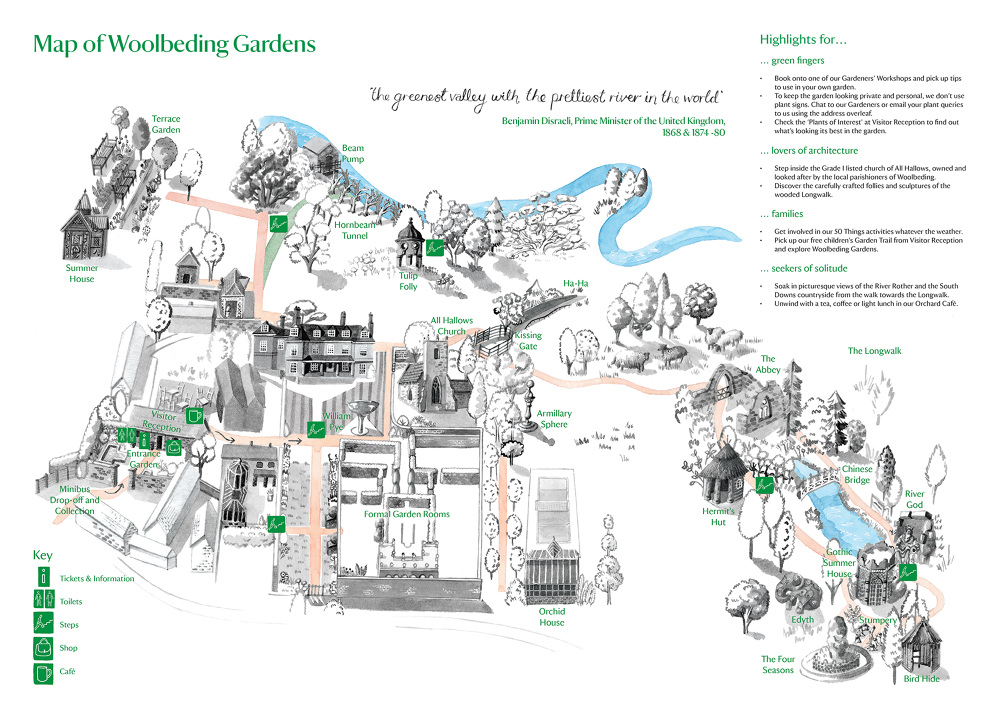 Woolbeding Gardens, National Trust - Laura Hallett Art and Illustration