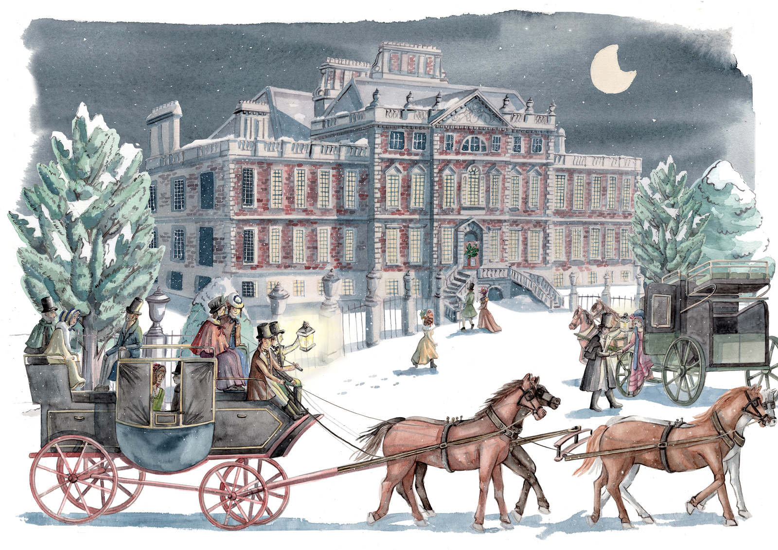 Wimpole Estate Christmas, National Trust - Laura Hallett Art and ...