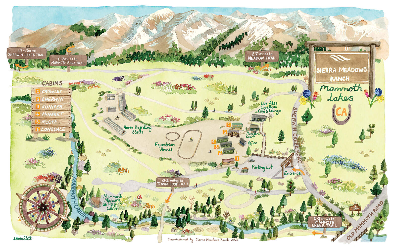 Sierra Meadows Ranch, Mammoth Lakes - Laura Hallett Art and Illustration