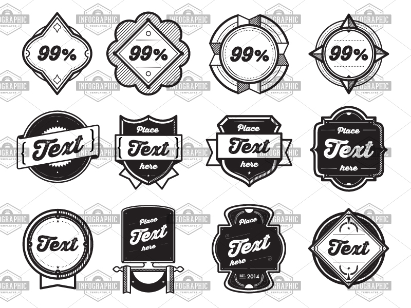 B&W Badge Templates - Chris Munroe