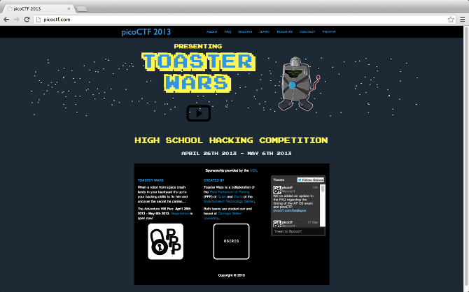 Project - PicoCTF - Toaster Wars - KaiGames