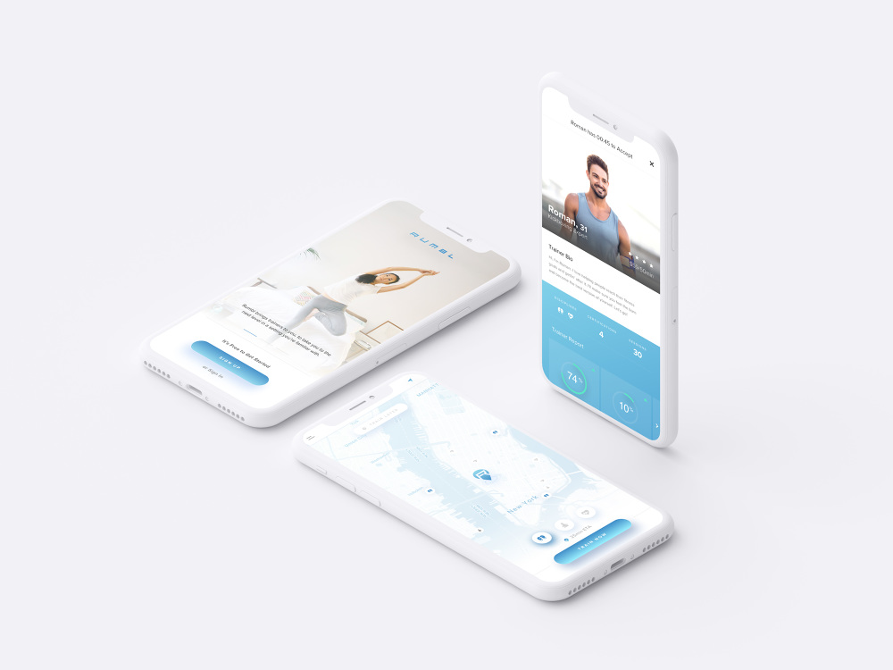 RUMBL - Personal Fitness On Demand App - imkjdesign