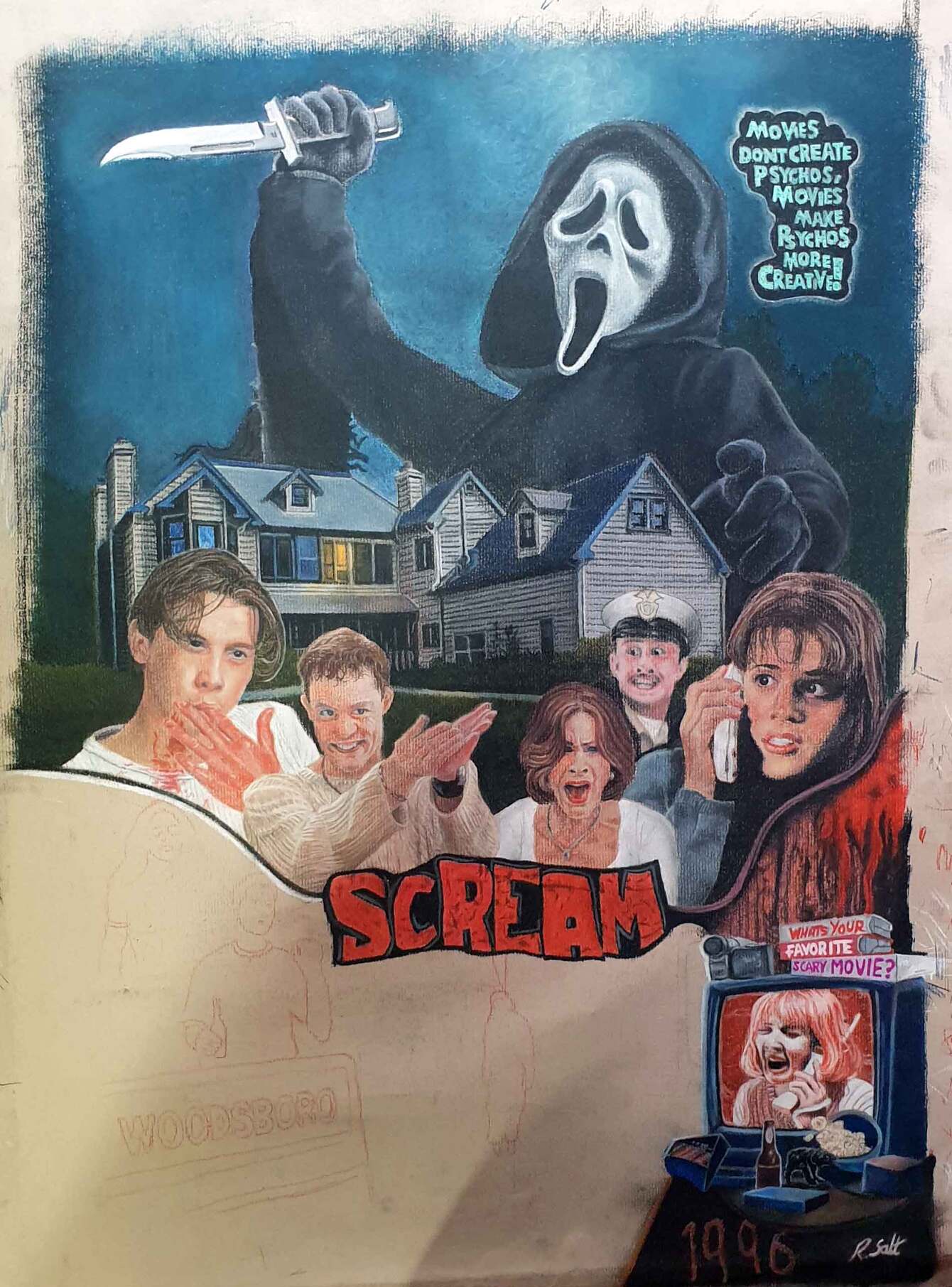 Original Scream Movie Poster - Salt Creative