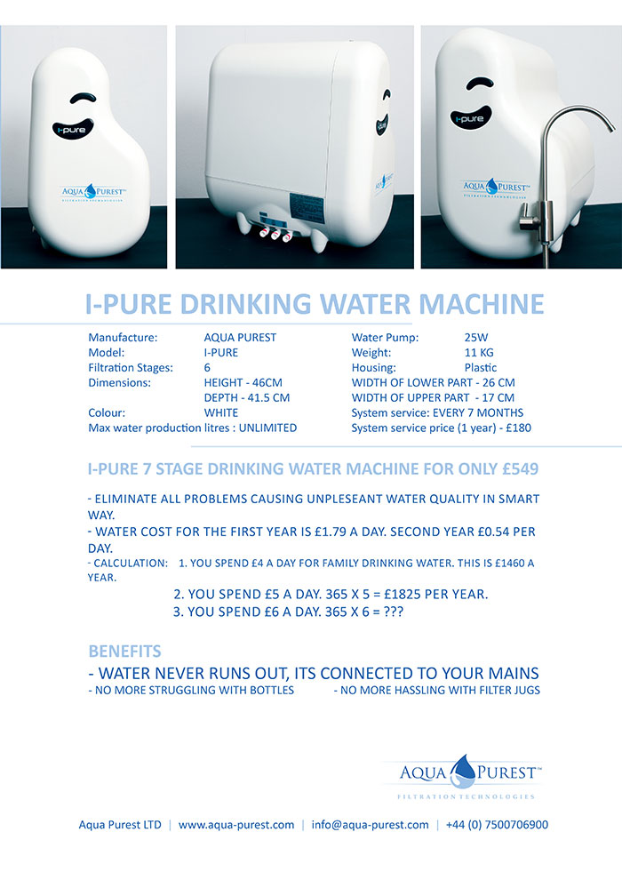 Aqua Purest - promotional material - desired designs