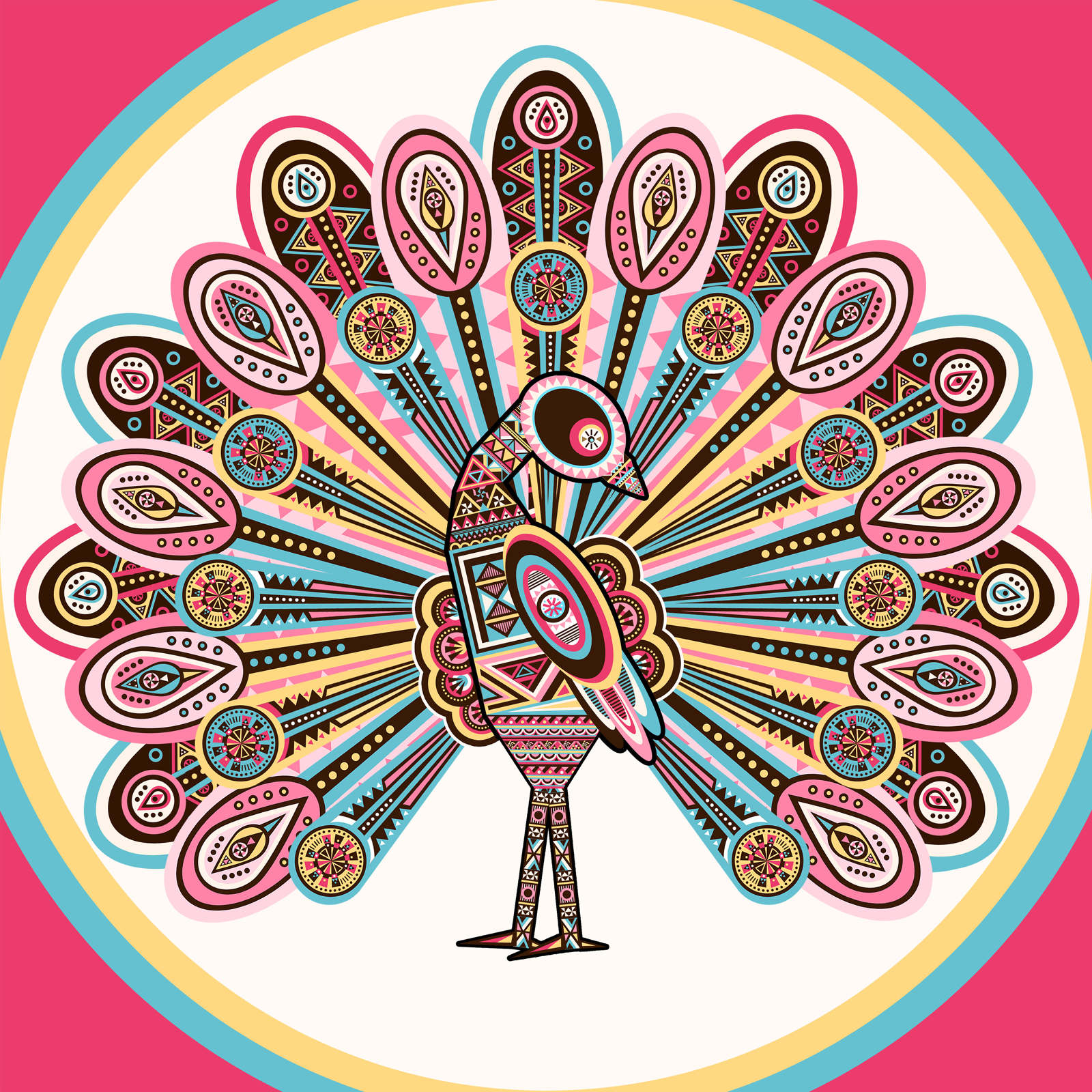 Geometric Peacock - Jenelle Law