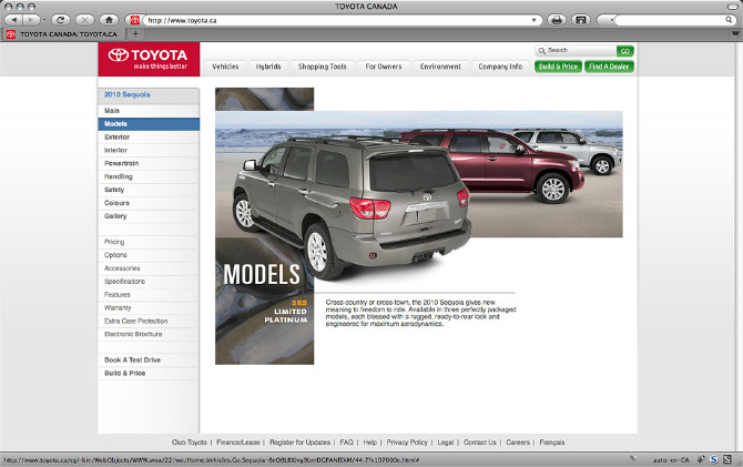 Toyota Web Design - muckney tipping