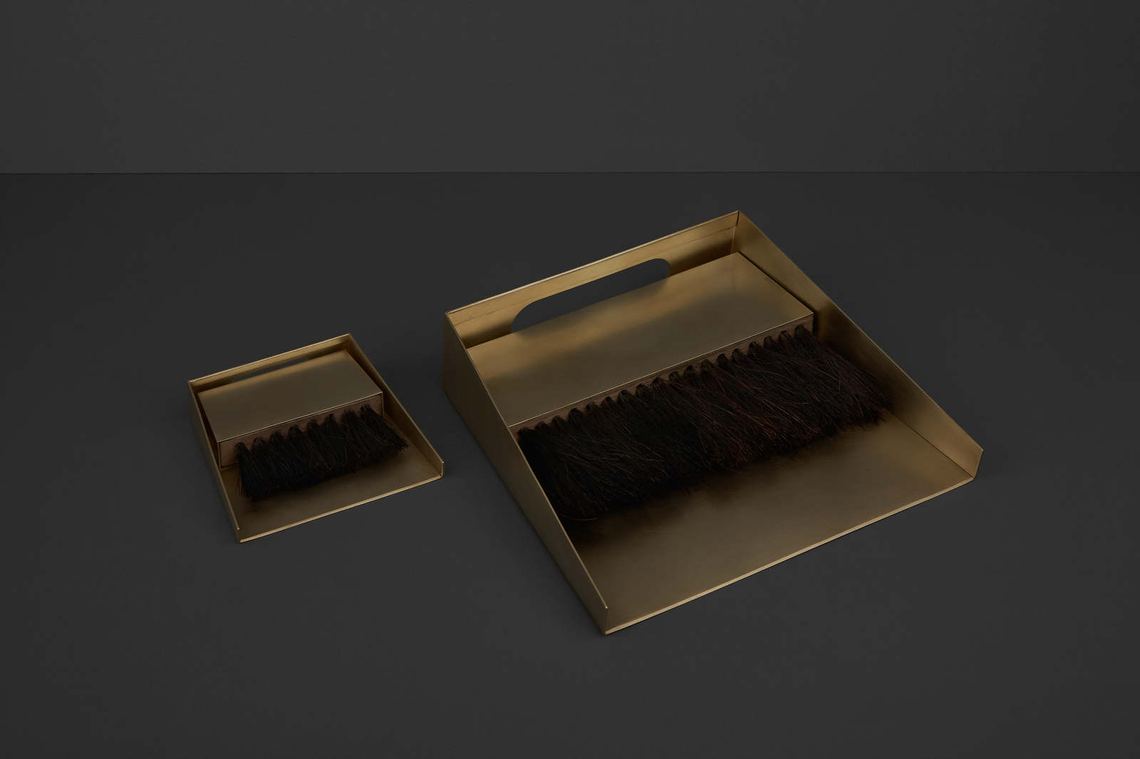 Brass Dust-pan & Broom - studiokyss