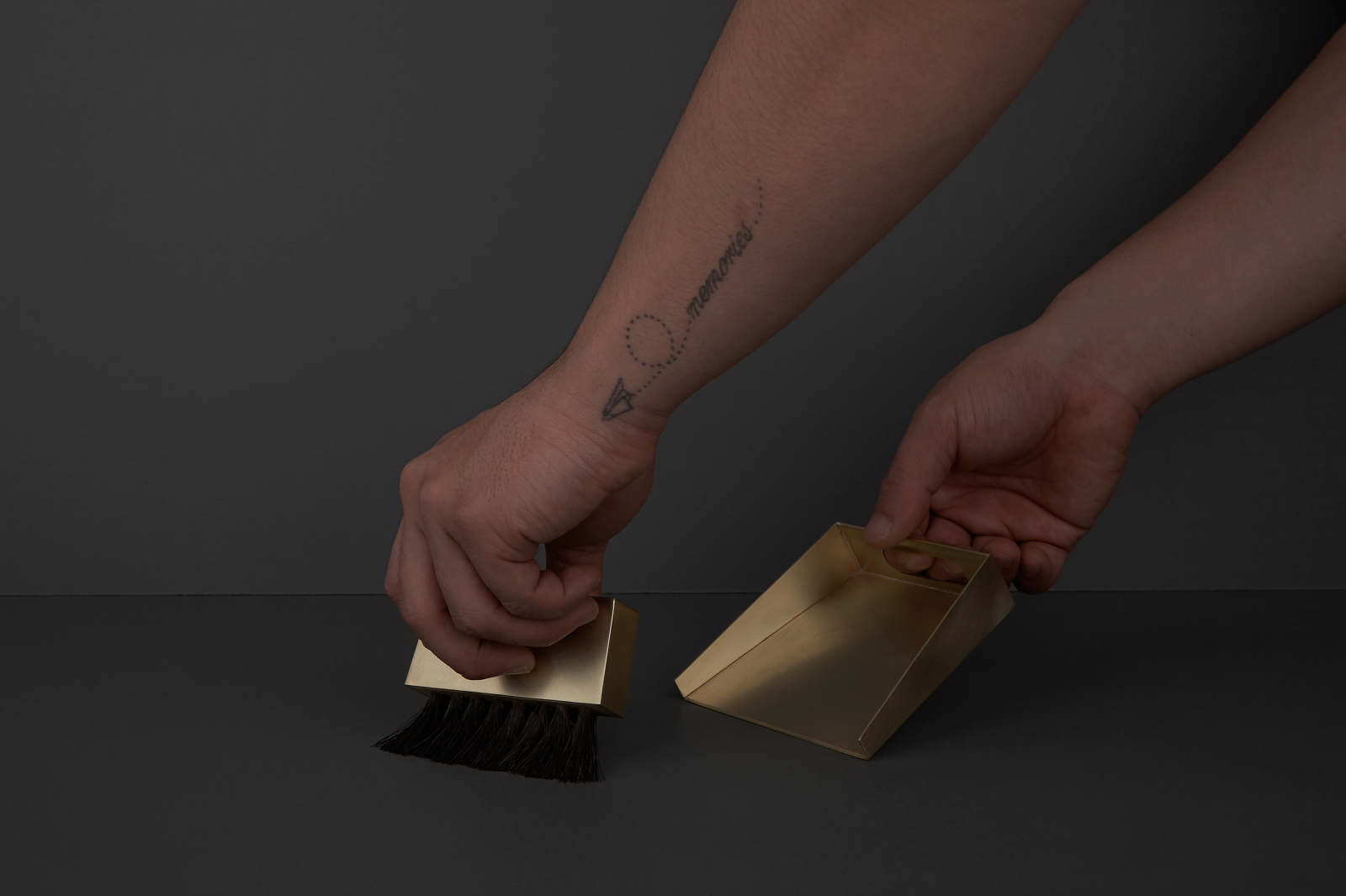 Brass Dust-pan & Broom - studiokyss