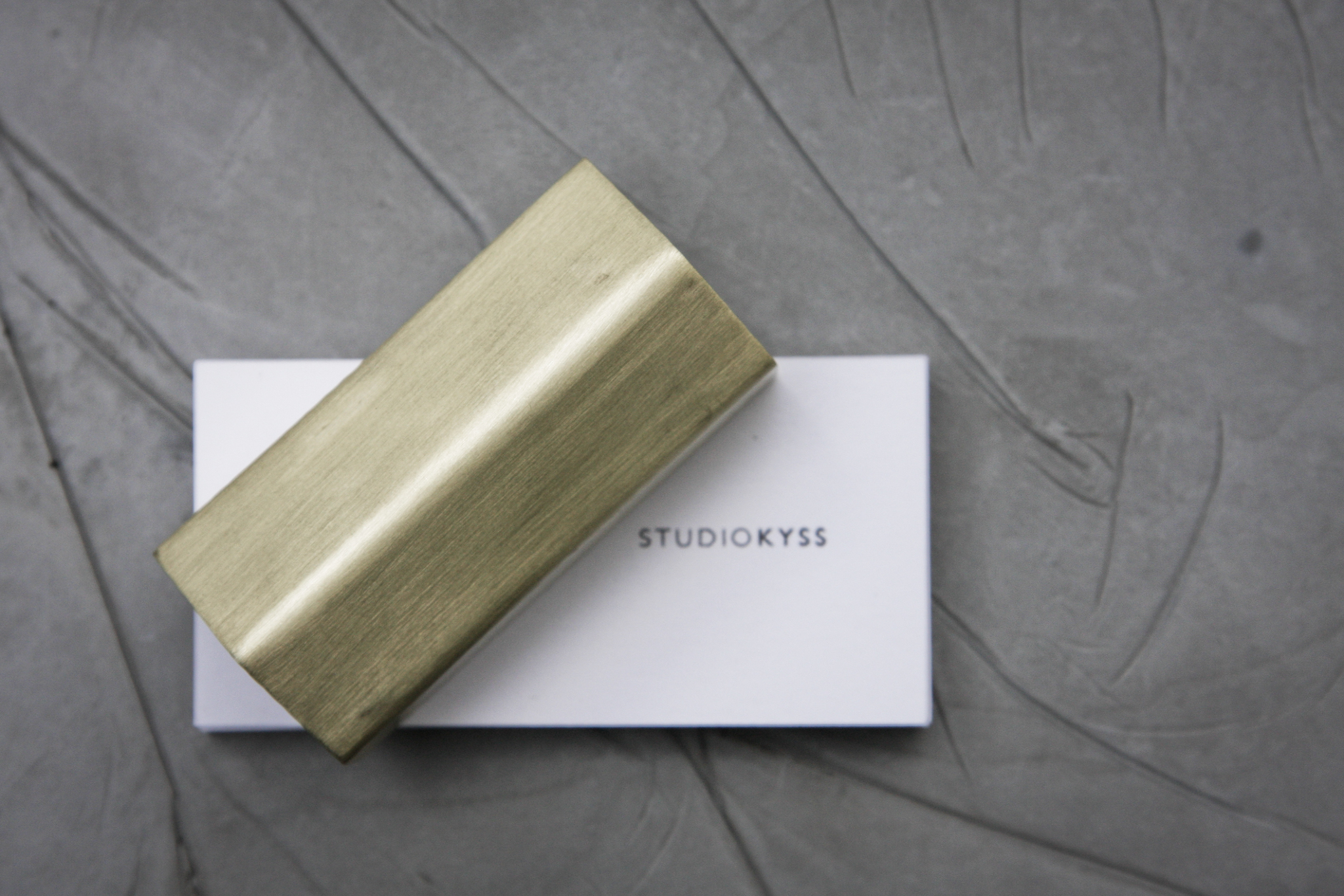 Concrete House Paperweight (Brass) - studiokyss