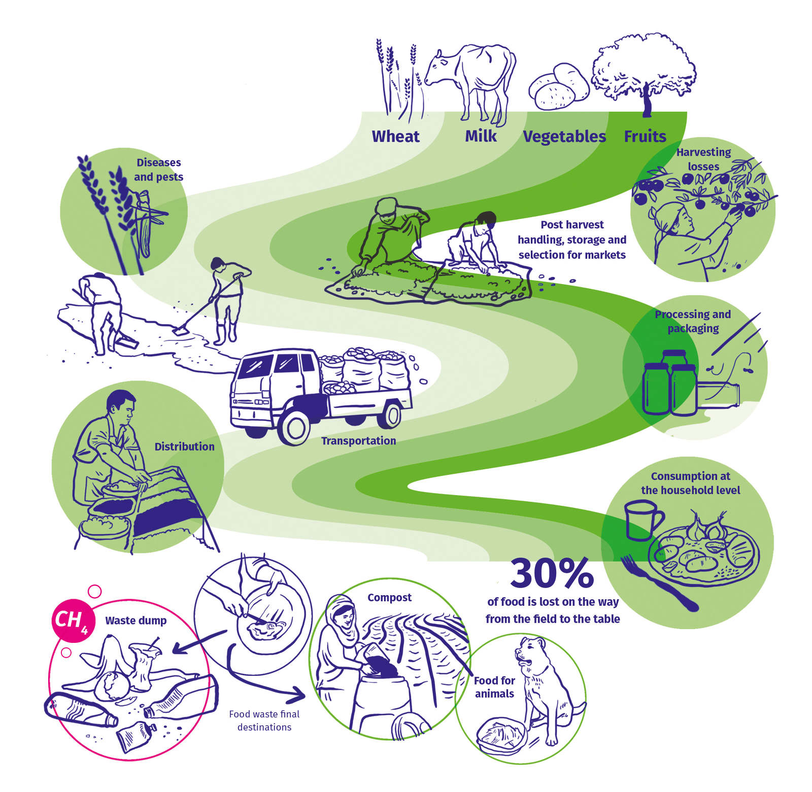 Illustrations for Waste Management Outlook - Maria Libert