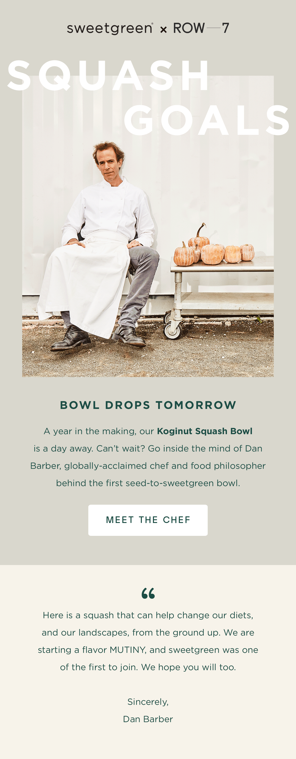 The Future Is Flavor: Dan Barber x Row 7 x sweetgreen - www.AlexHopson.com