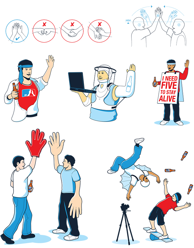 Budweiser High 5 - Glenn Jones | Illustrator, Artist, Designer, Author