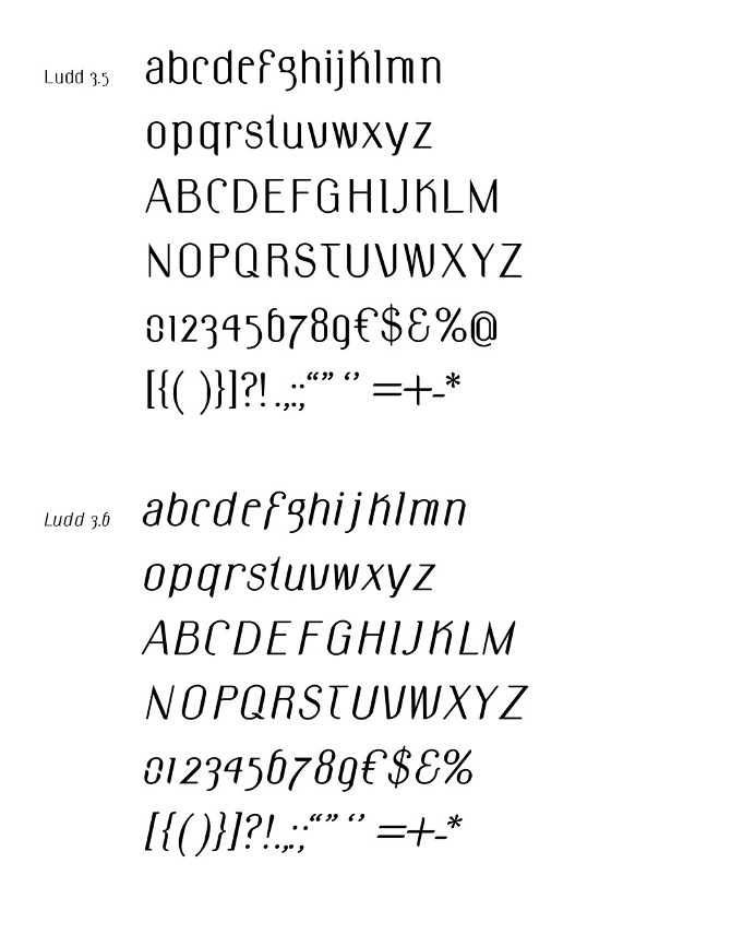Ludd Typeface - Robert Gonzalez